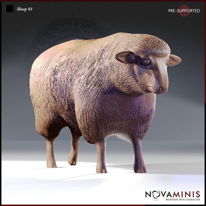 3D Printable Sheep 01 by NOVAMINIS